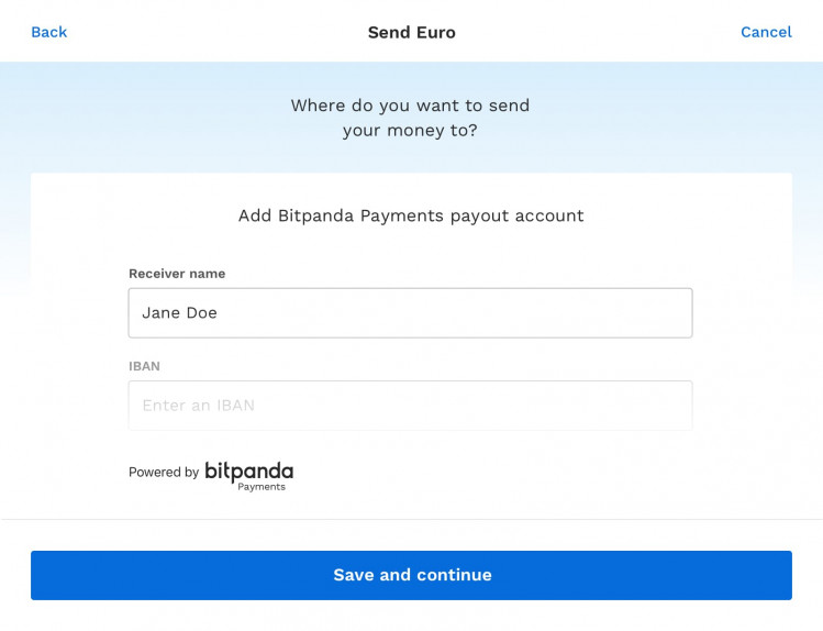 Bitpanda Pay: Überweisungen mit deiner Euro Wallet